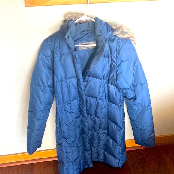 Eddie Bauer | Jackets & Coats | Blue Eddie Bauer Down Jacket Worn A Few ...